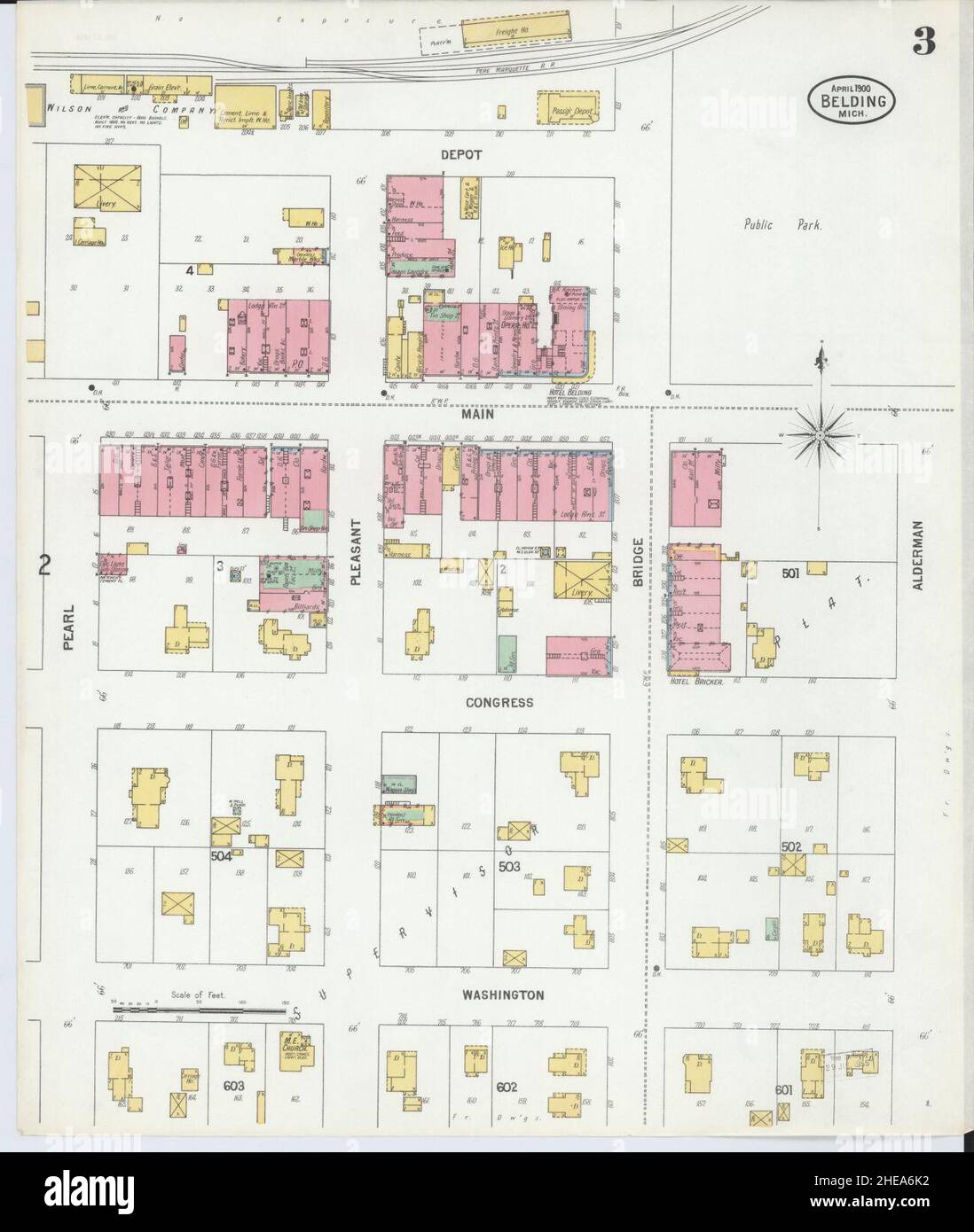 Sanborn Fire Insurance Map from Belding, Montcalm County, Michigan ...