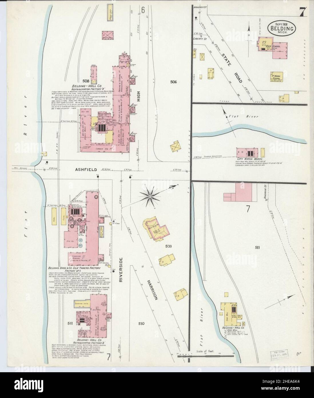 Sanborn Fire Insurance Map from Belding, Montcalm County, Michigan ...