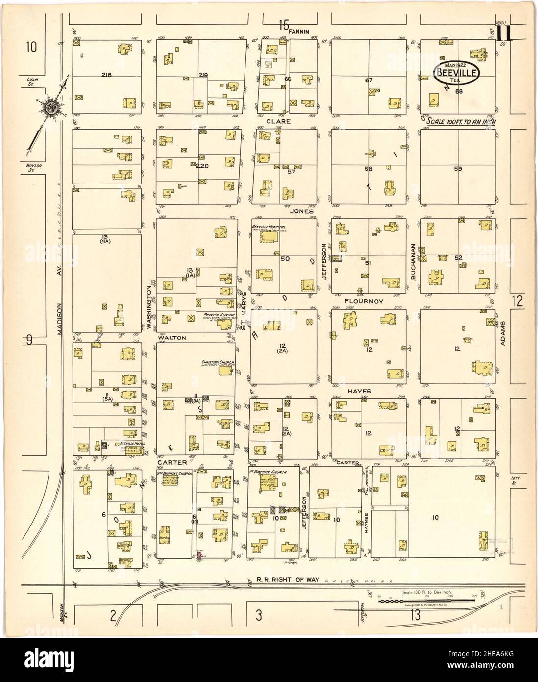 Map of beeville hi-res stock photography and images - Alamy