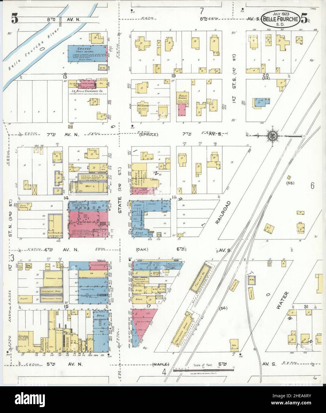 Sanborn Fire Insurance Map from Belle Fourche, Butte County, South ...