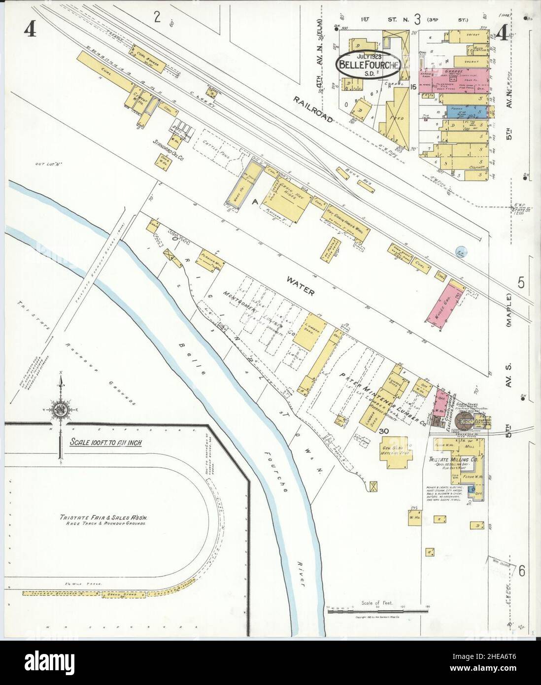 Belle fourche map hi-res stock photography and images - Alamy
