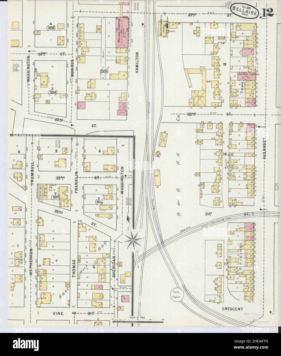 Belmont county map hi-res stock photography and images - Alamy