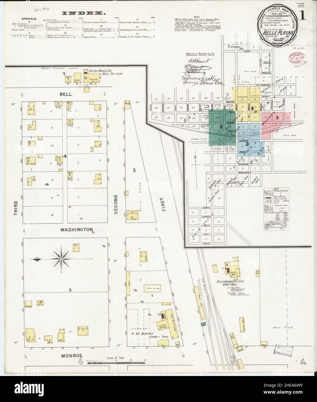 Map of belle plaine hi-res stock photography and images - Alamy