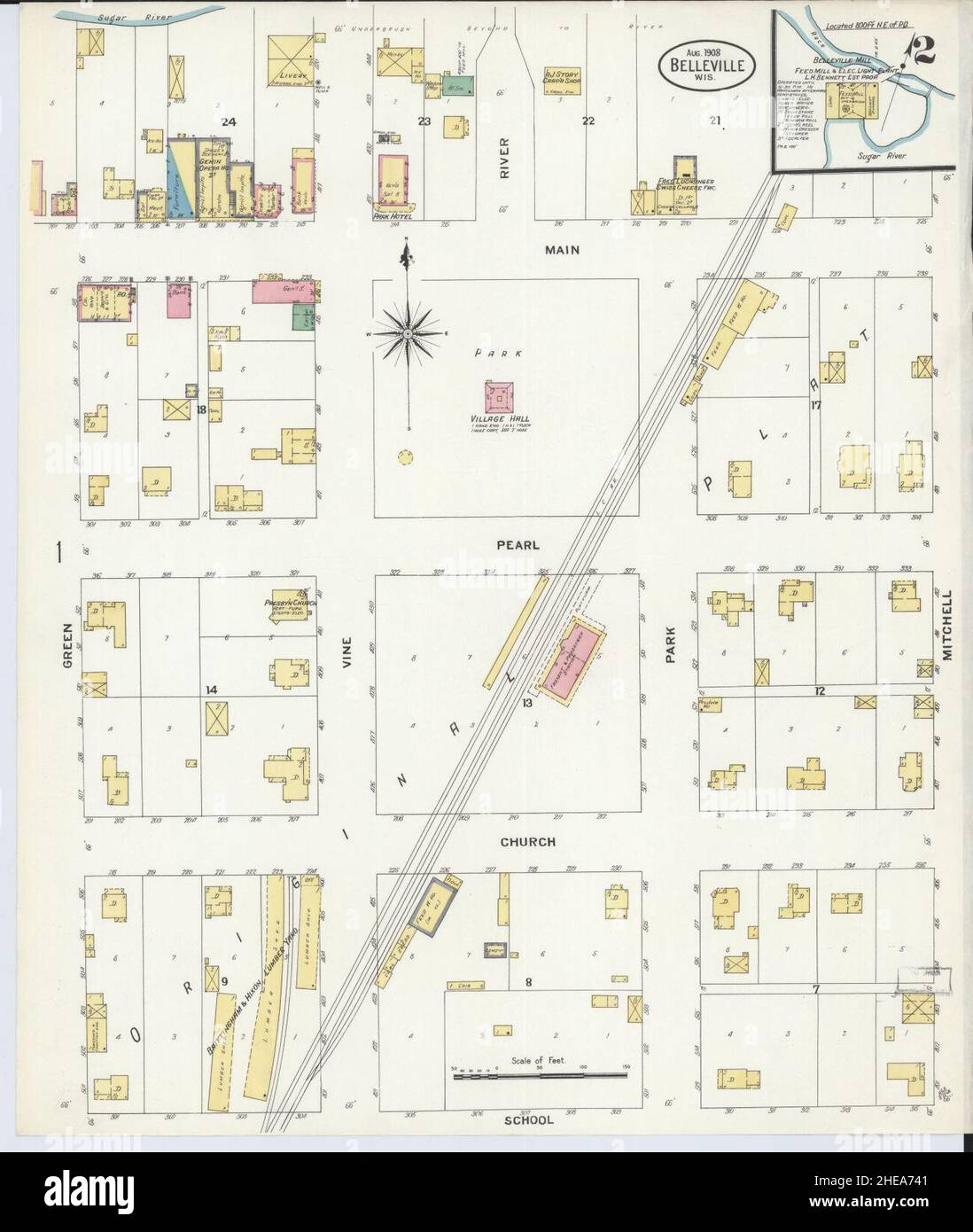 Map of belleville wisconsin hi-res stock photography and images - Alamy