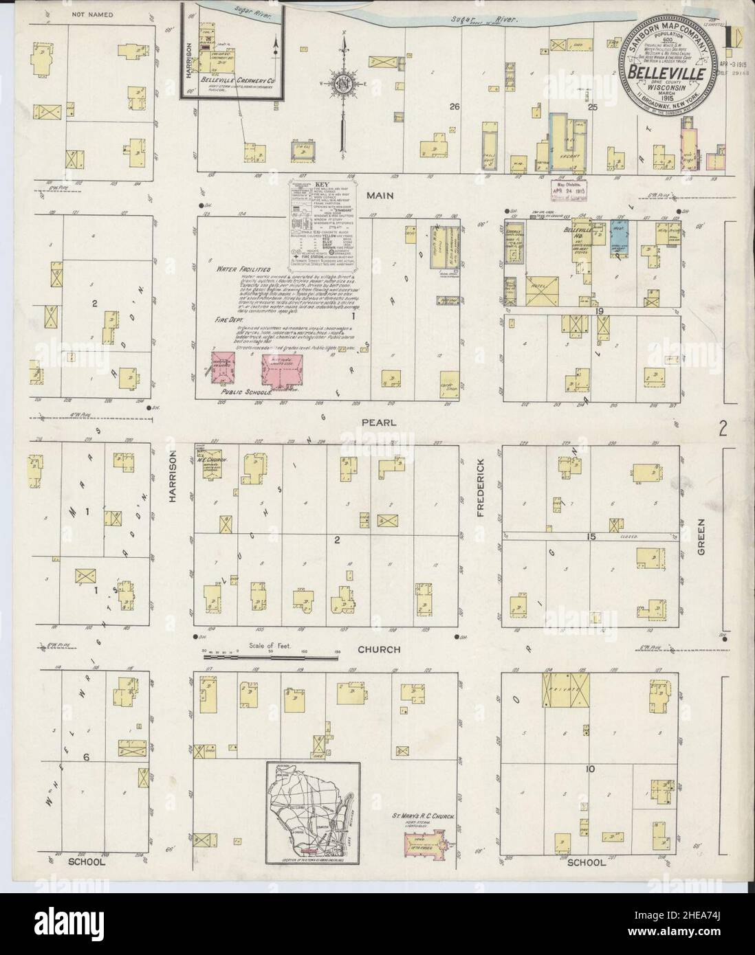 Map of belleville wisconsin hi-res stock photography and images - Alamy