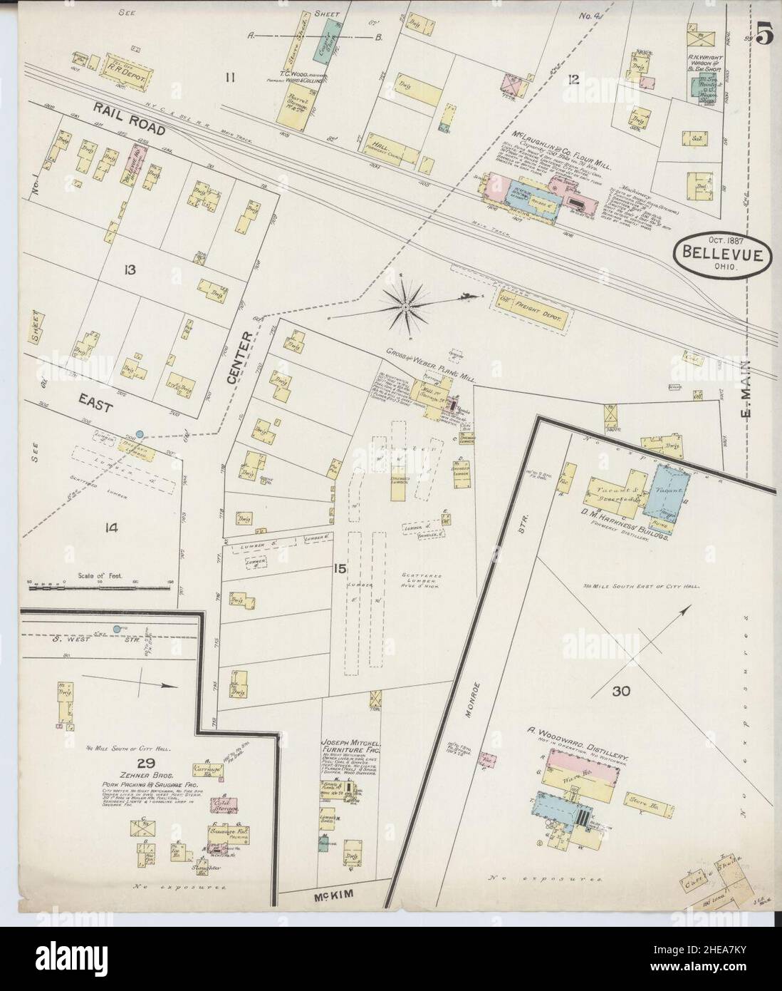 Bellevue ohio map hi-res stock photography and images - Alamy