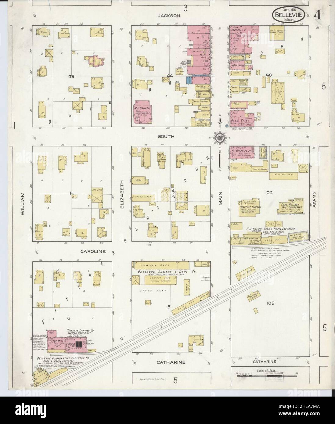 Bellevue Michigan Map High Resolution Stock Photography and Images - Alamy