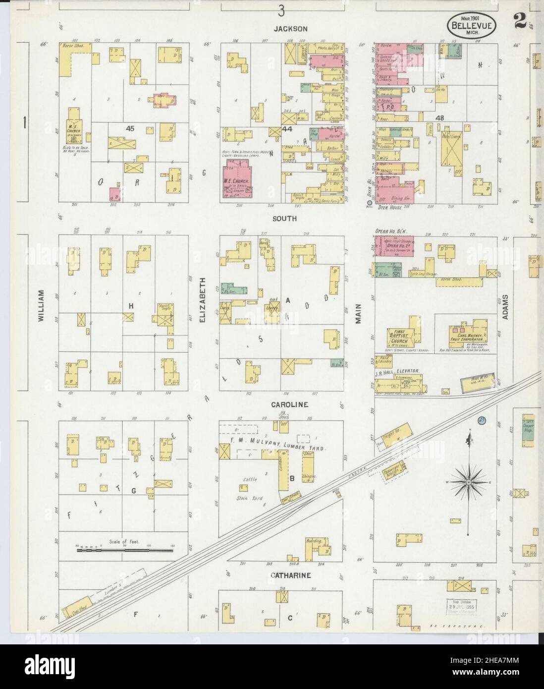 Bellevue Michigan Map High Resolution Stock Photography and Images - Alamy
