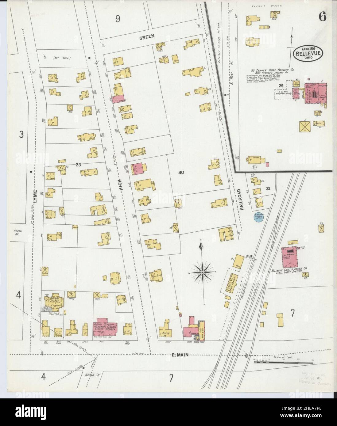 Bellevue ohio map hi-res stock photography and images - Alamy