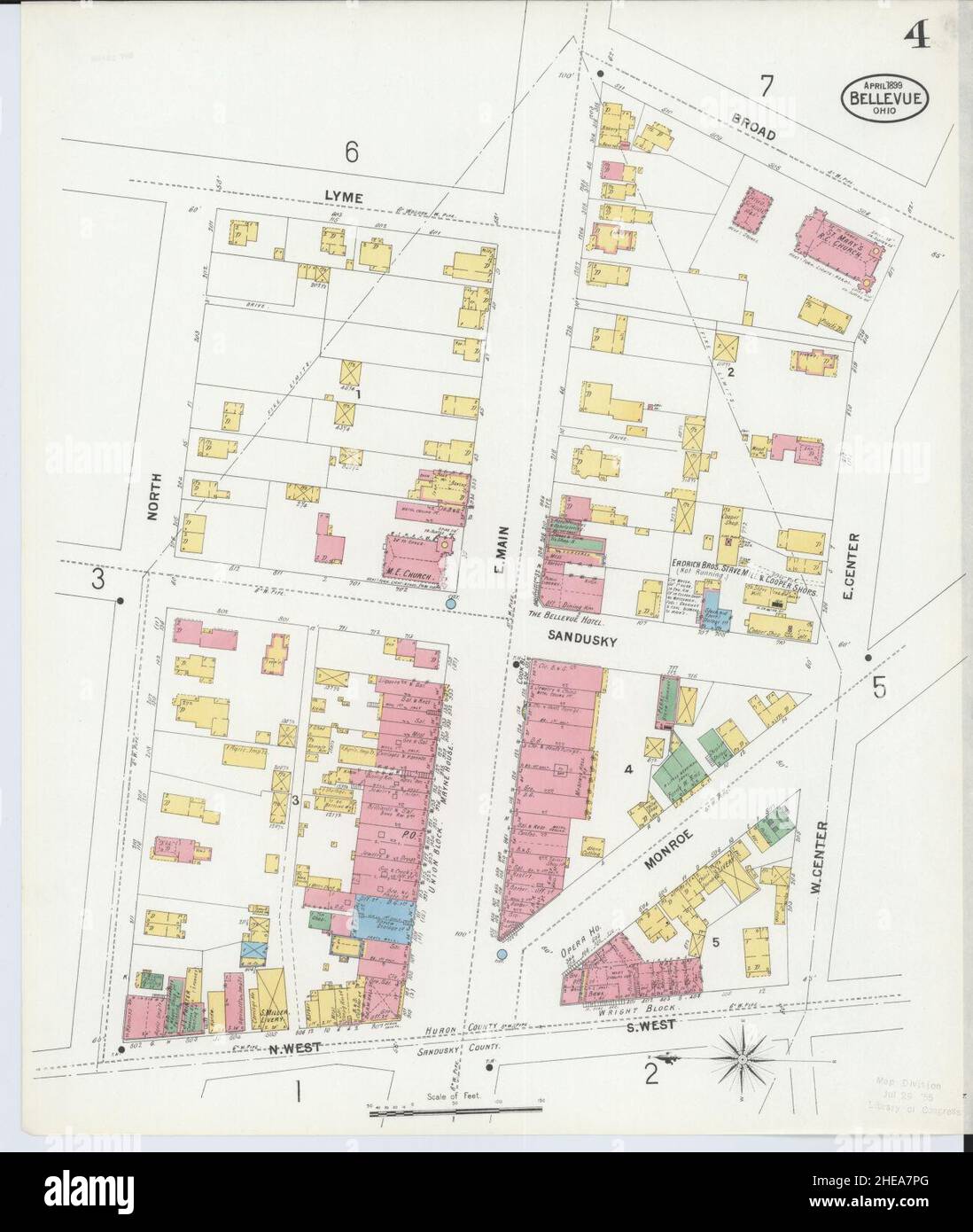 Bellevue ohio map hi-res stock photography and images - Alamy