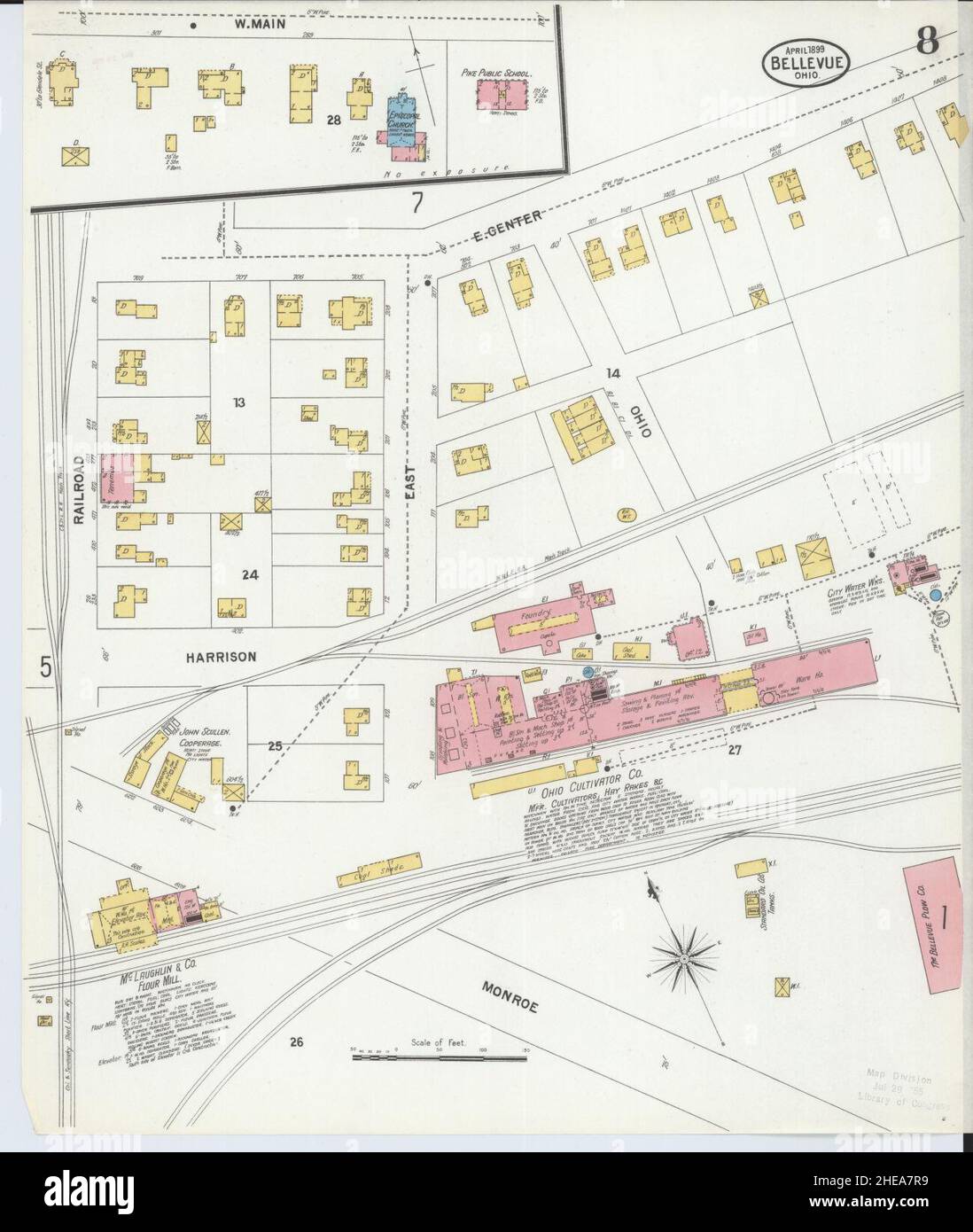 Bellevue ohio map hi-res stock photography and images - Alamy