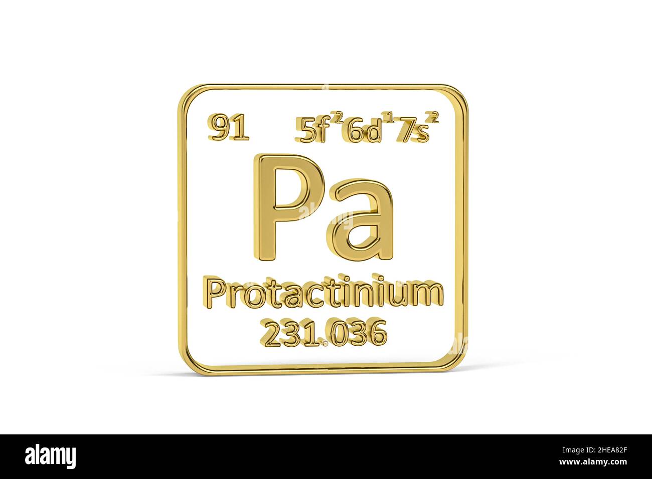 Golden 3D periodic table icon - periodic table element isolated on ...