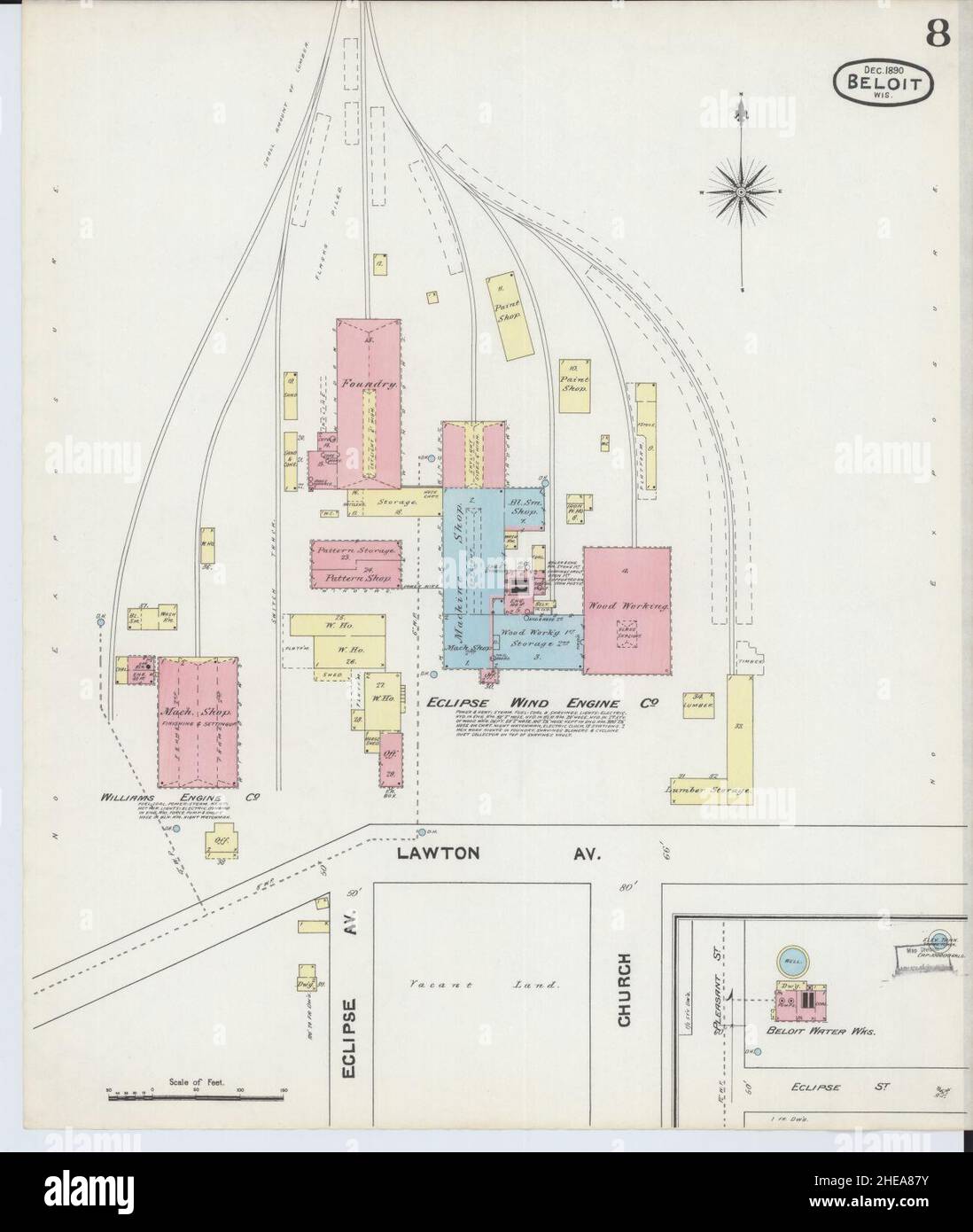 Map of beloit wisconsin hi-res stock photography and images - Alamy