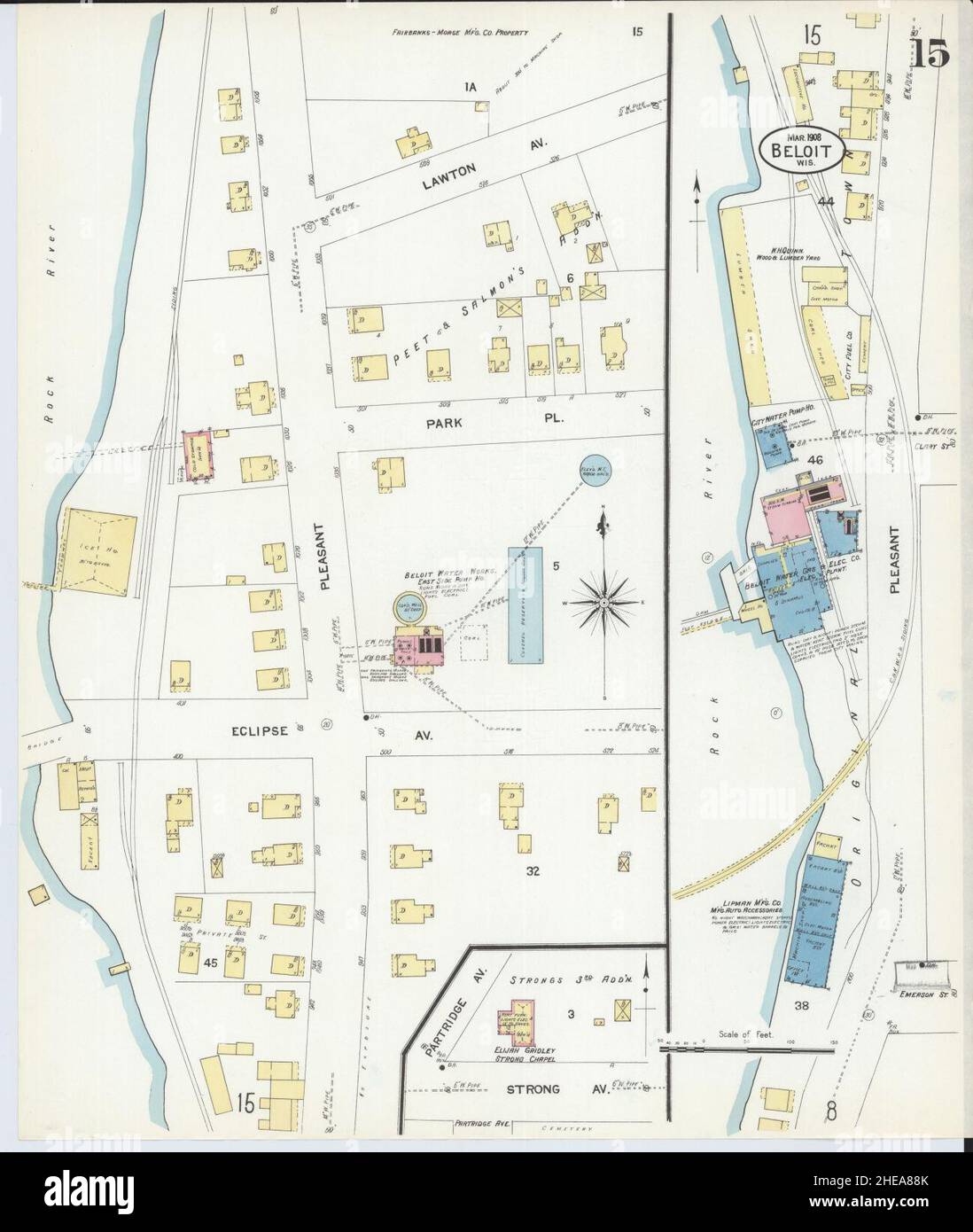 Map of beloit wisconsin hi-res stock photography and images - Alamy