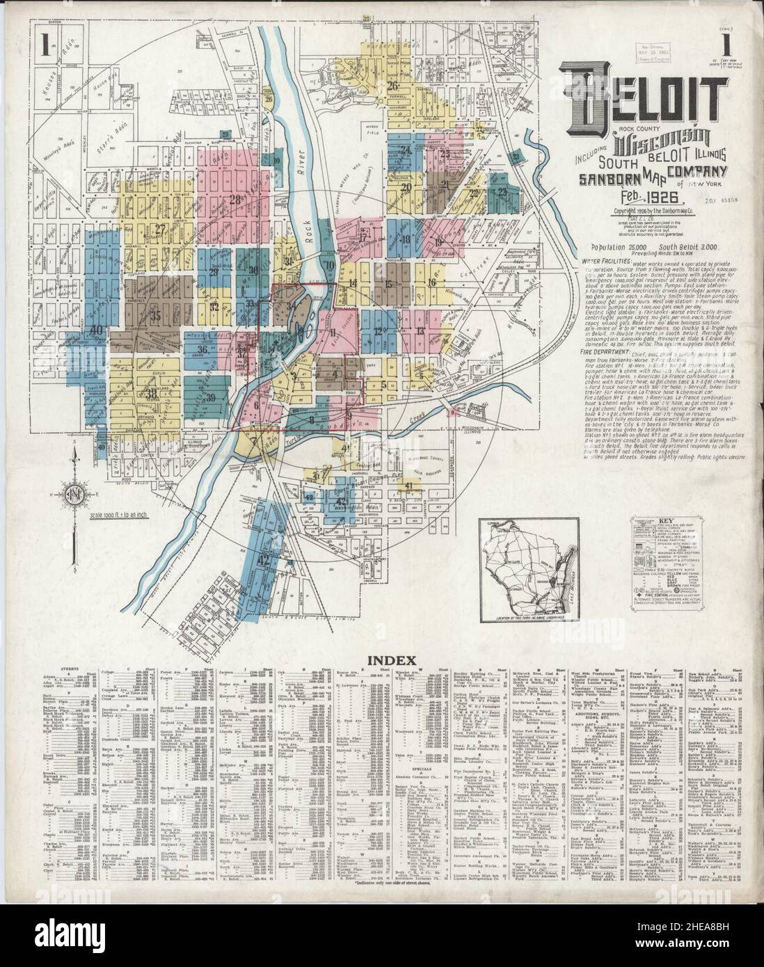 Map of beloit hi-res stock photography and images - Alamy