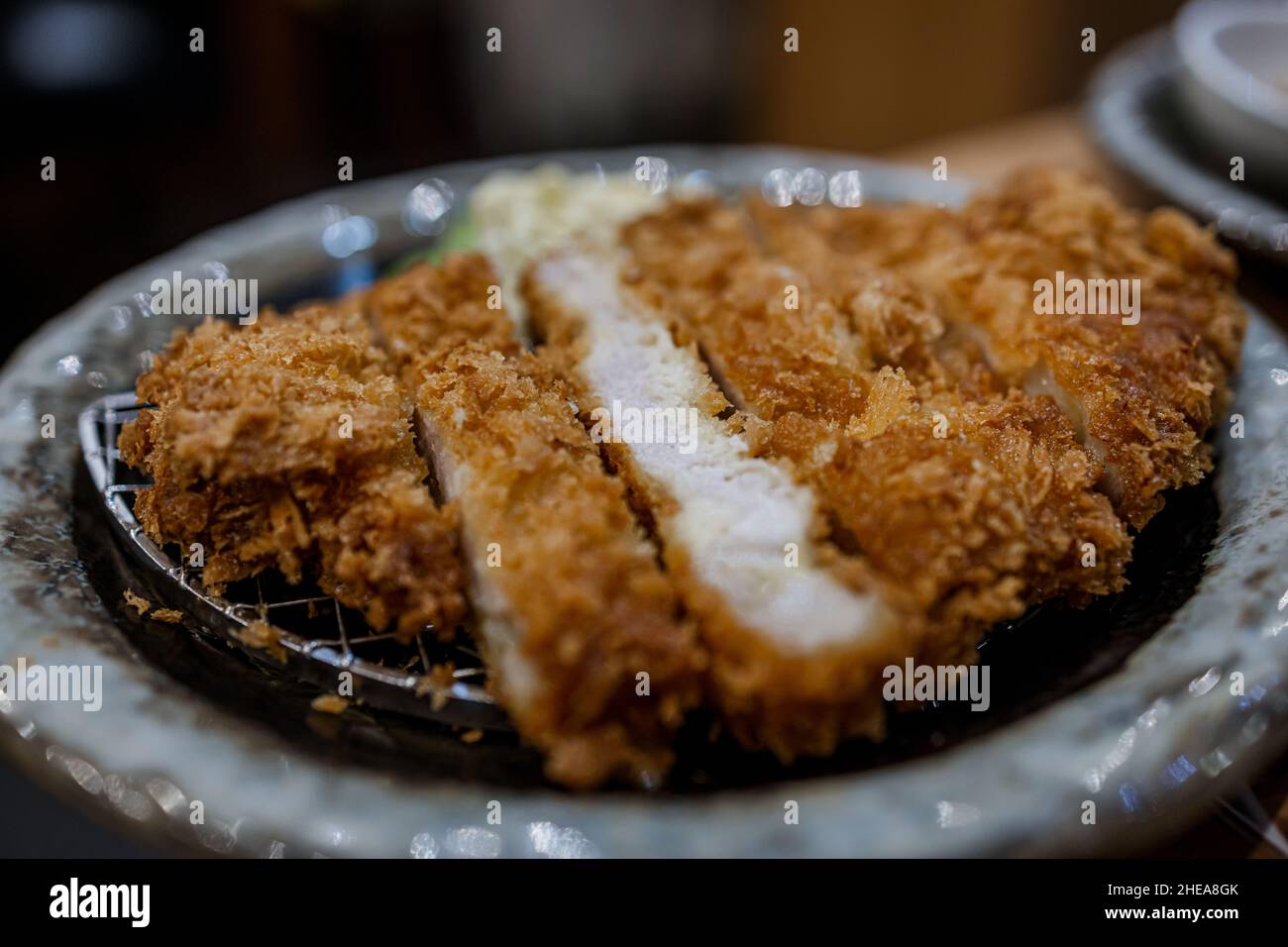 Popular Japanese pork dish Tonkatsu Stock Photo - Alamy