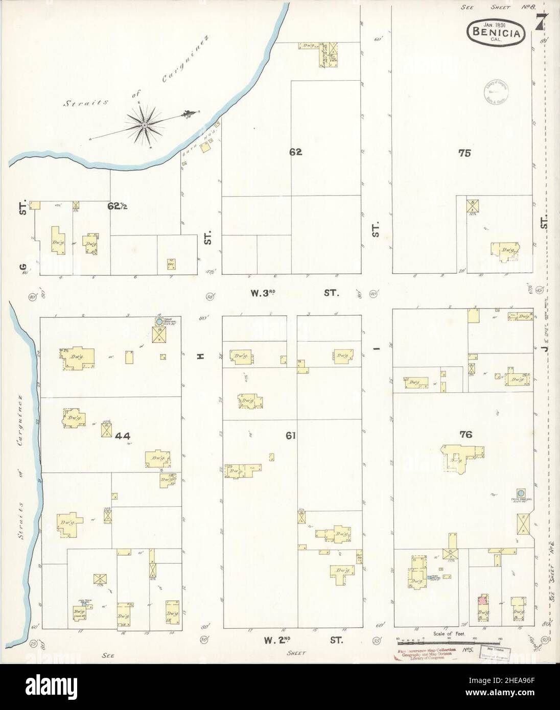 Vintage benicia map hi-res stock photography and images - Alamy