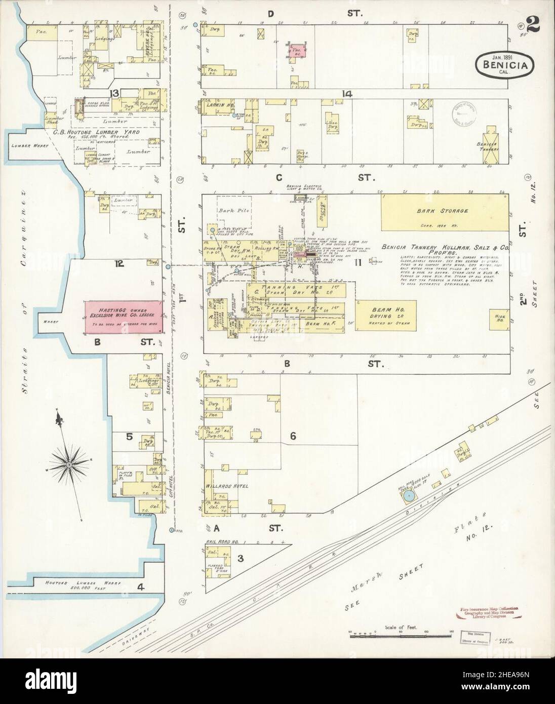 Vintage benicia map hi-res stock photography and images - Alamy