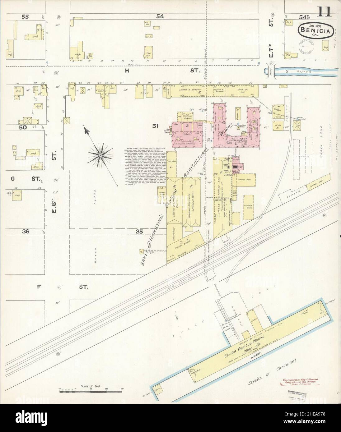 Vintage benicia map hi-res stock photography and images - Alamy