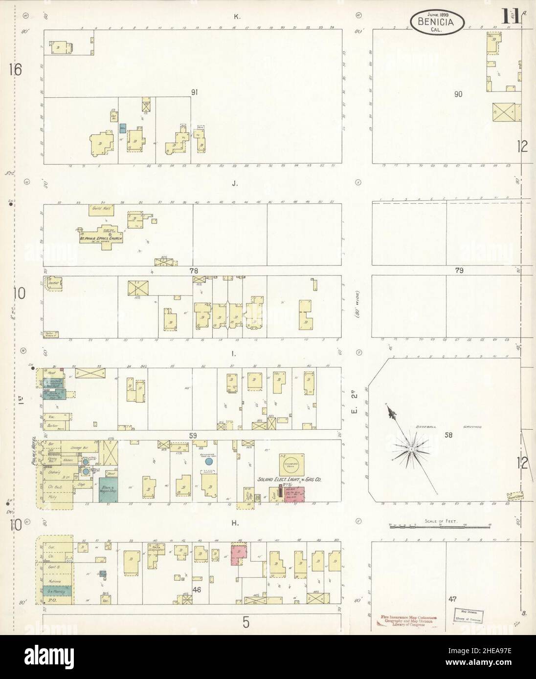 Vintage benicia map hi-res stock photography and images - Alamy