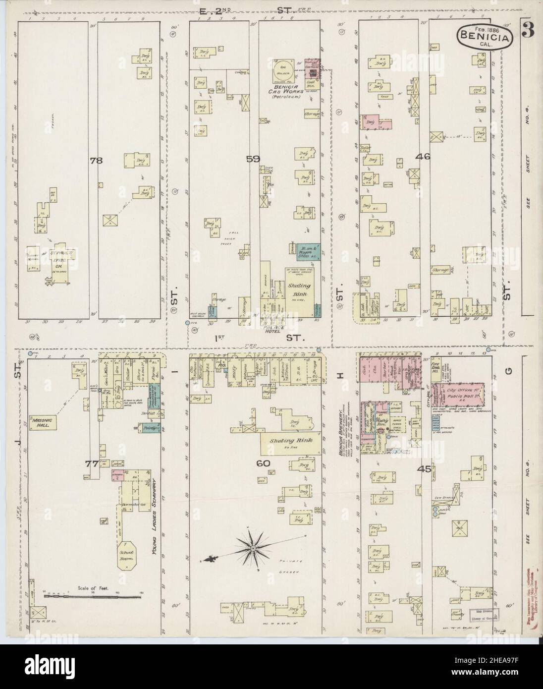 Vintage benicia map hi-res stock photography and images - Alamy