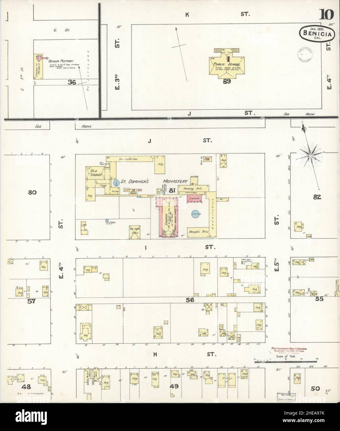 Vintage benicia map hi-res stock photography and images - Alamy