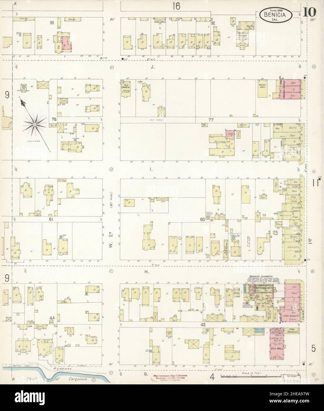 Vintage benicia map hi-res stock photography and images - Alamy