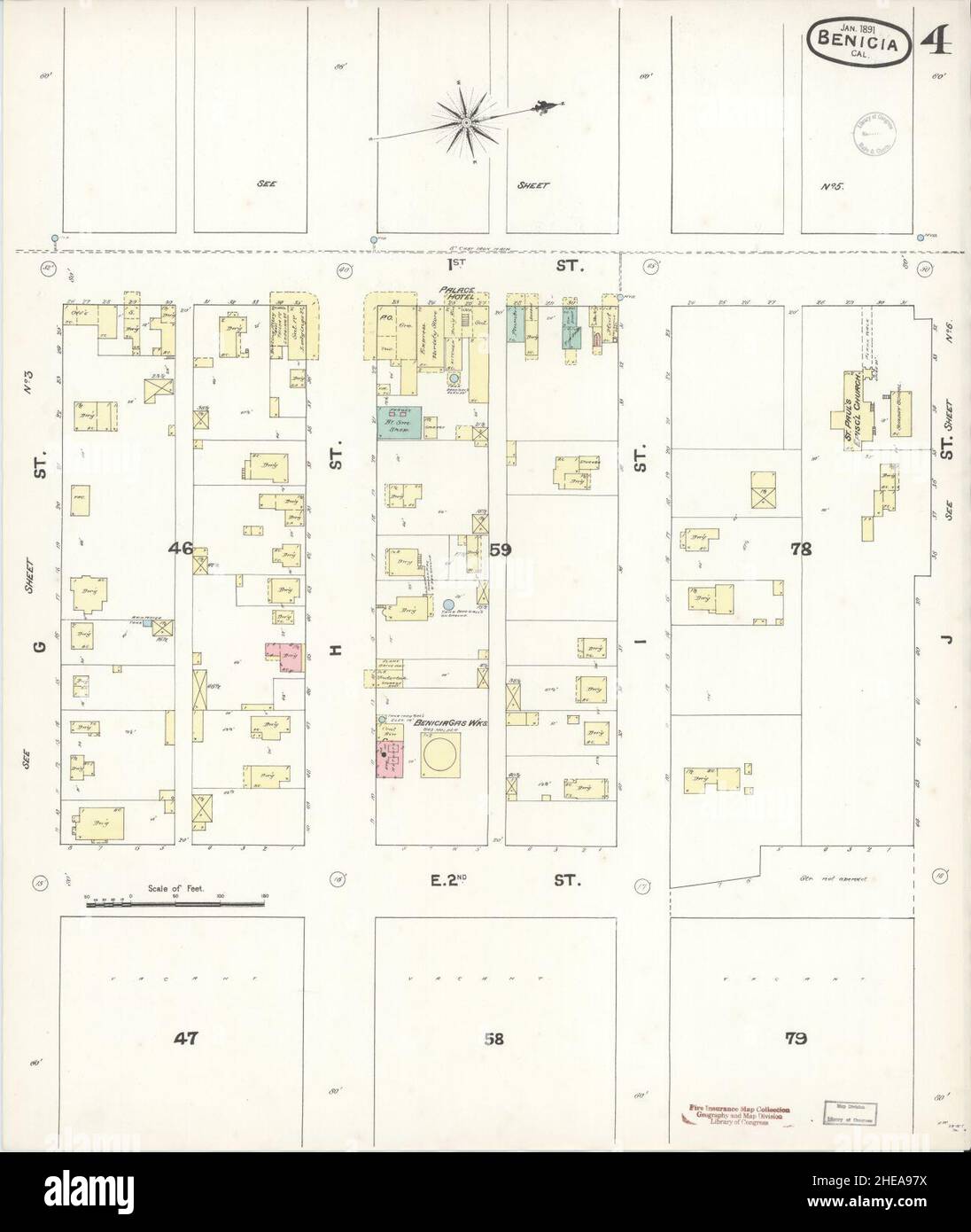 Vintage benicia map hi-res stock photography and images - Alamy