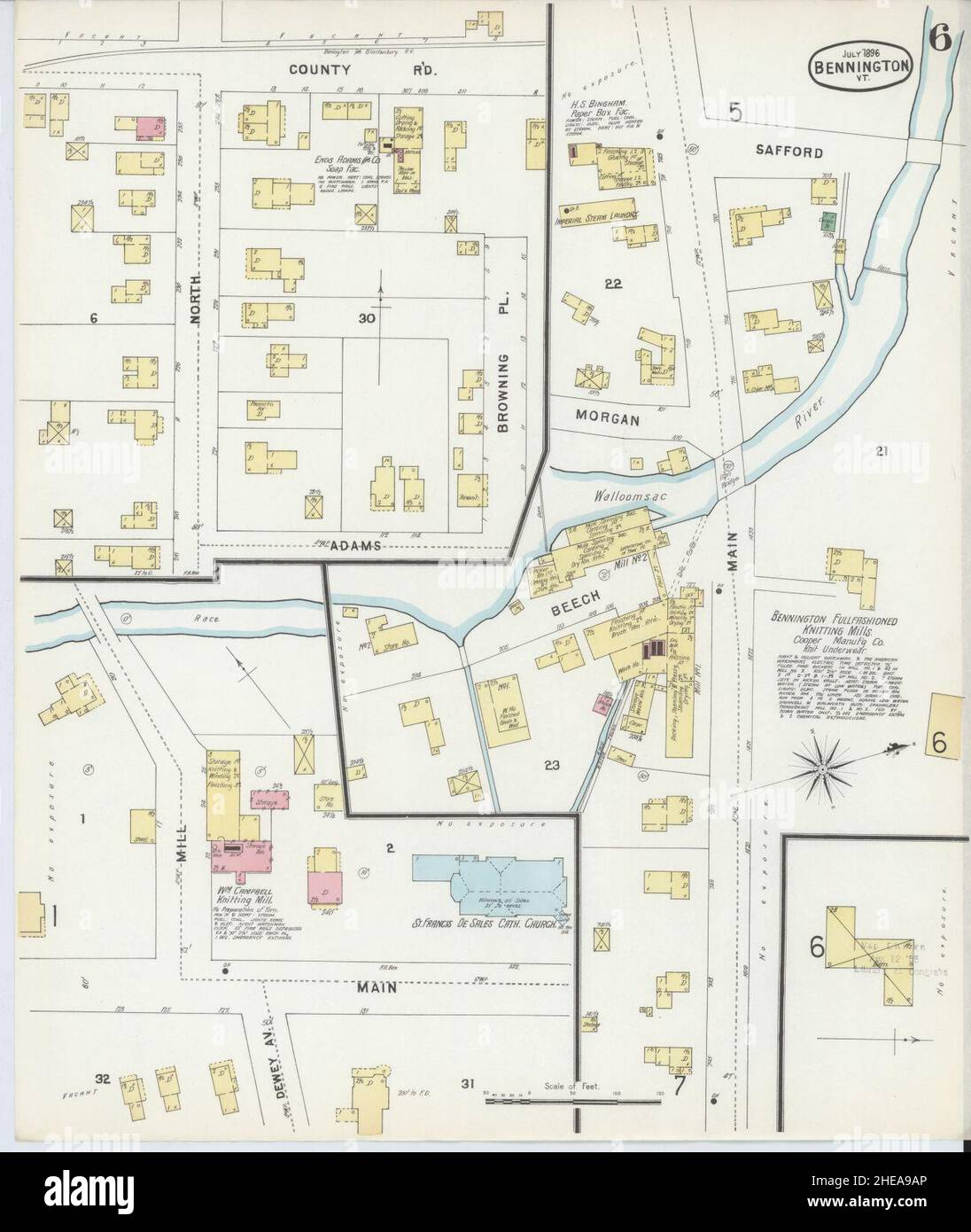 Map of bennington hi-res stock photography and images - Alamy