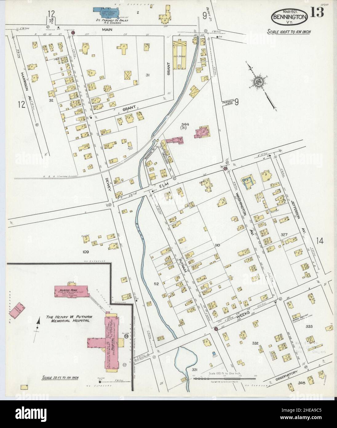 Bennington map hi-res stock photography and images - Alamy