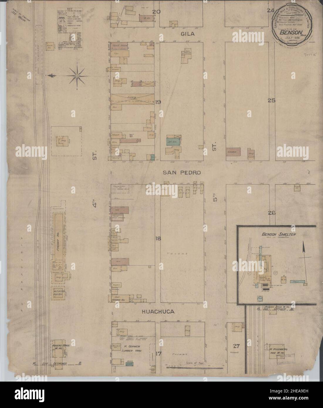 Benson county map hi-res stock photography and images - Alamy