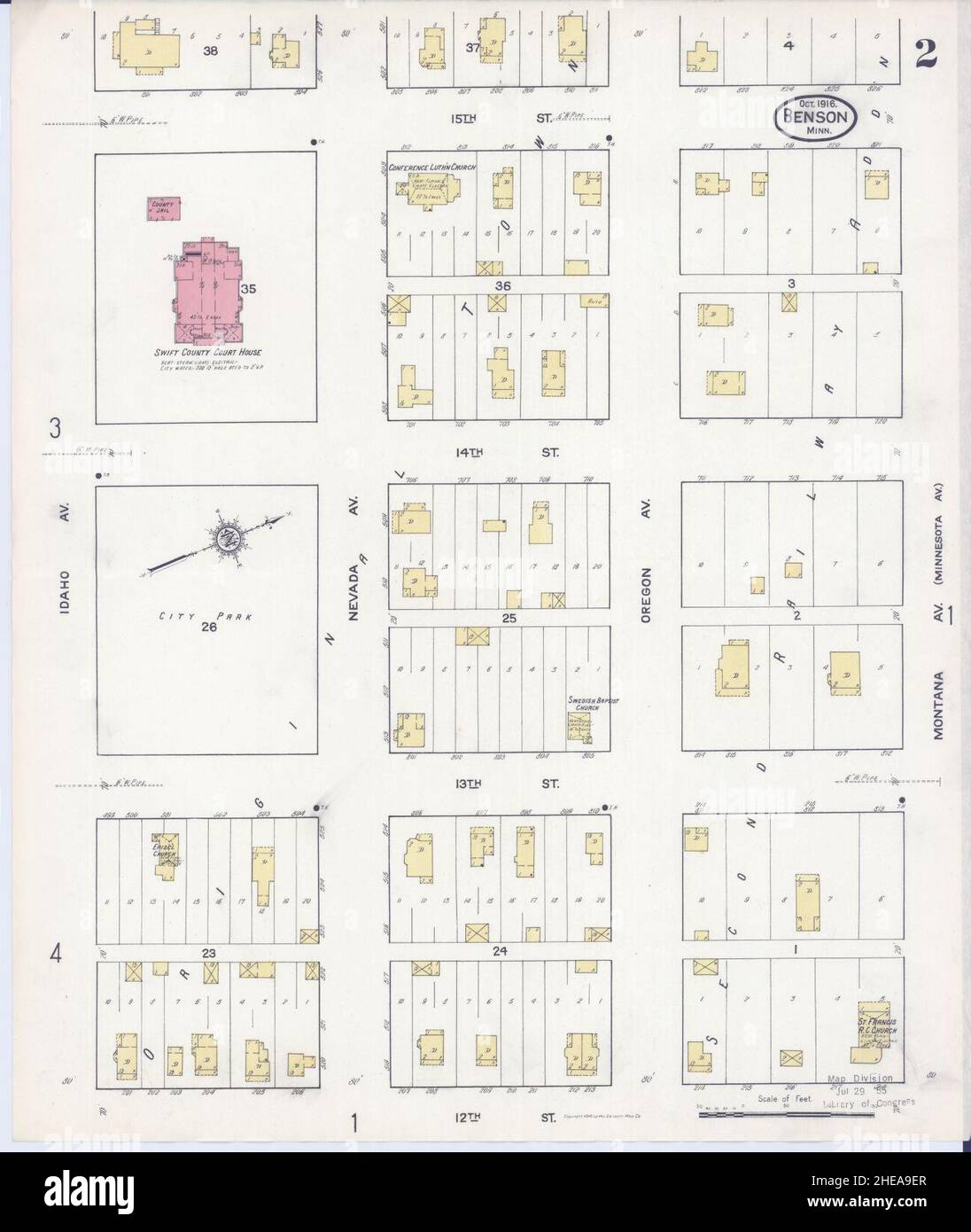 Benson county map hi-res stock photography and images - Alamy