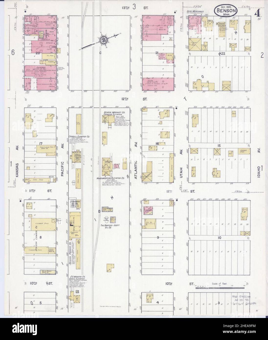 Benson county map hi-res stock photography and images - Alamy
