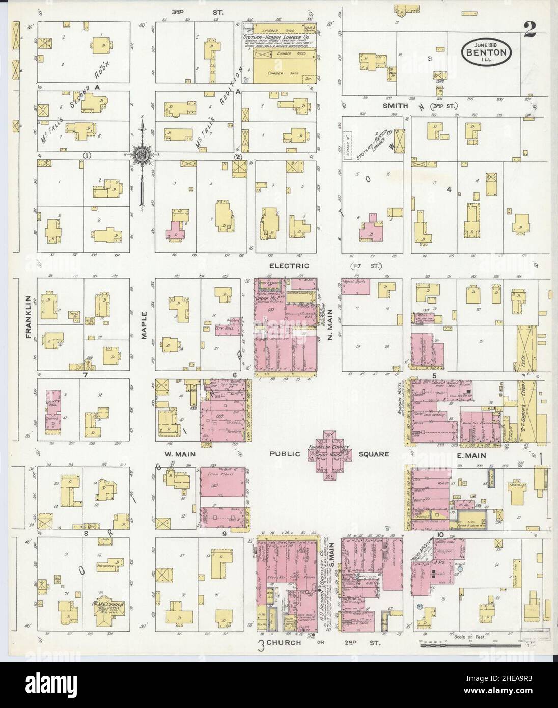 Map of benton hi-res stock photography and images - Alamy