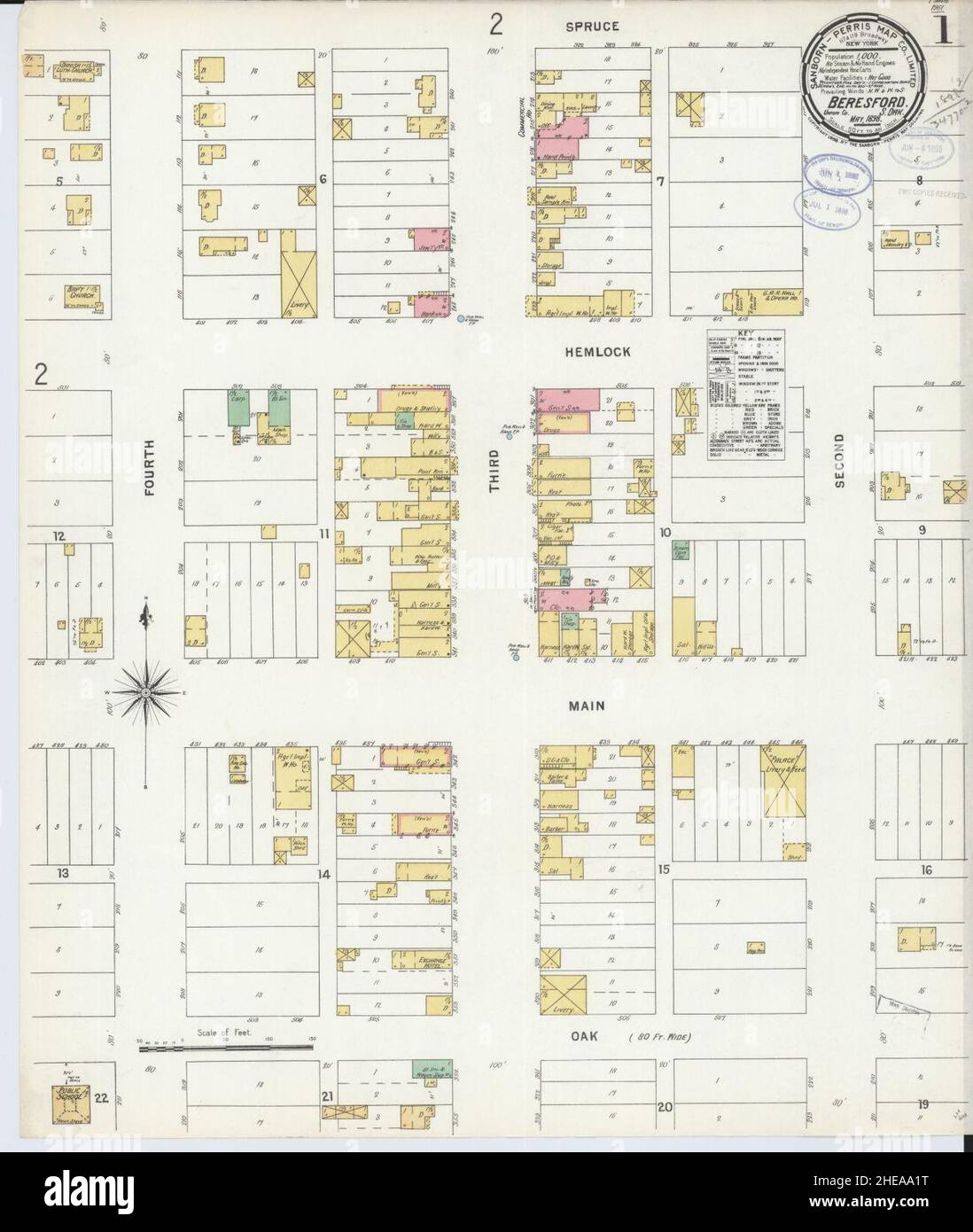Map of beresford hi-res stock photography and images - Alamy