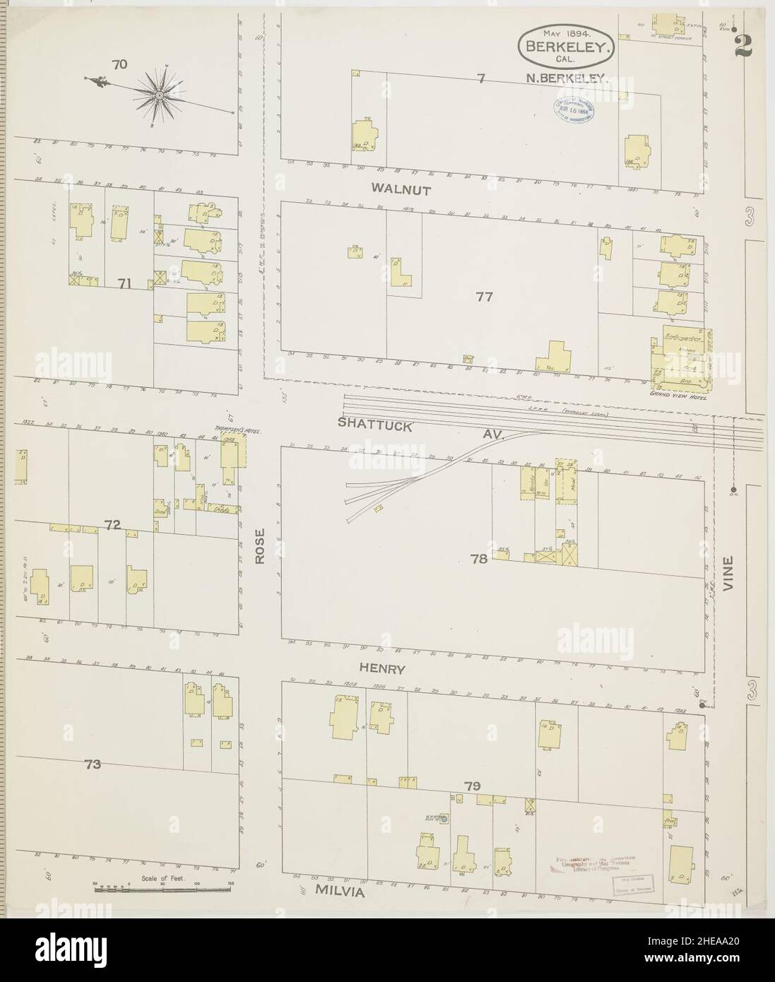 Berkeley california map hi-res stock photography and images - Alamy