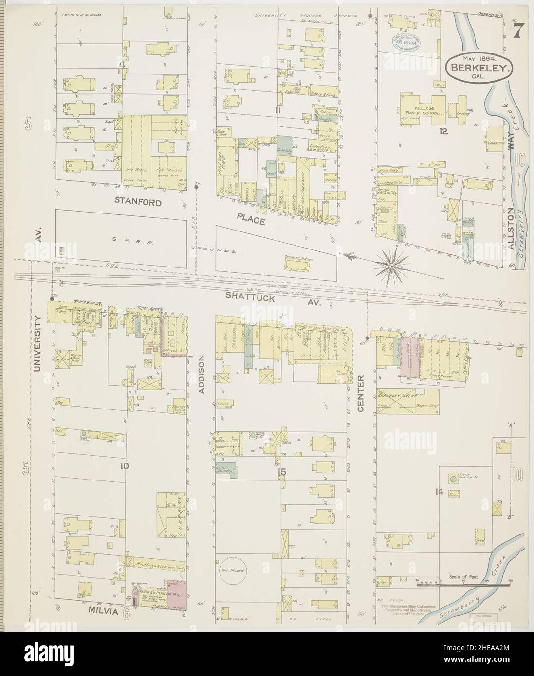 Berkeley california historic map hi-res stock photography and images - Alamy