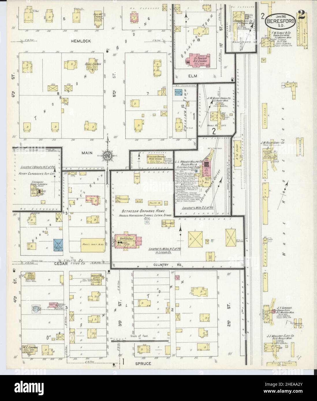 Map of beresford hi-res stock photography and images - Alamy