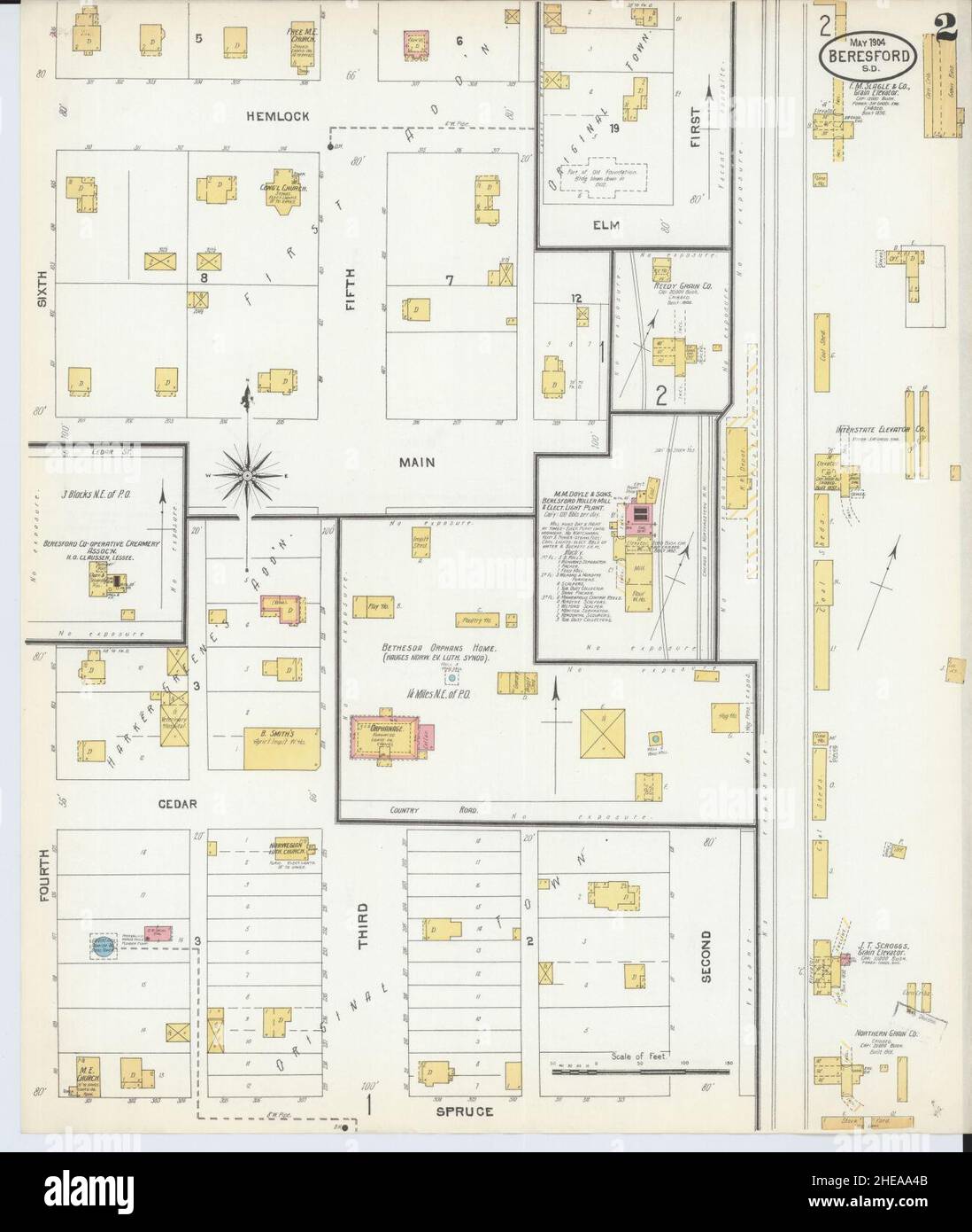Map of beresford hi-res stock photography and images - Alamy