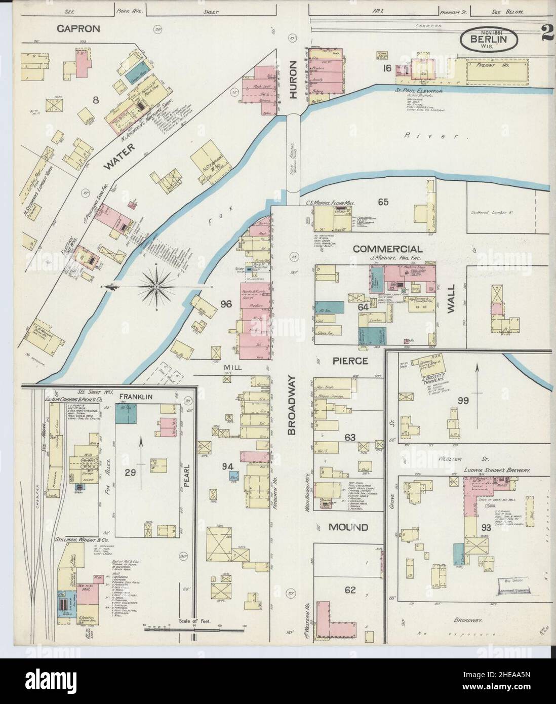 Map of berlin wisconsin hi-res stock photography and images - Alamy