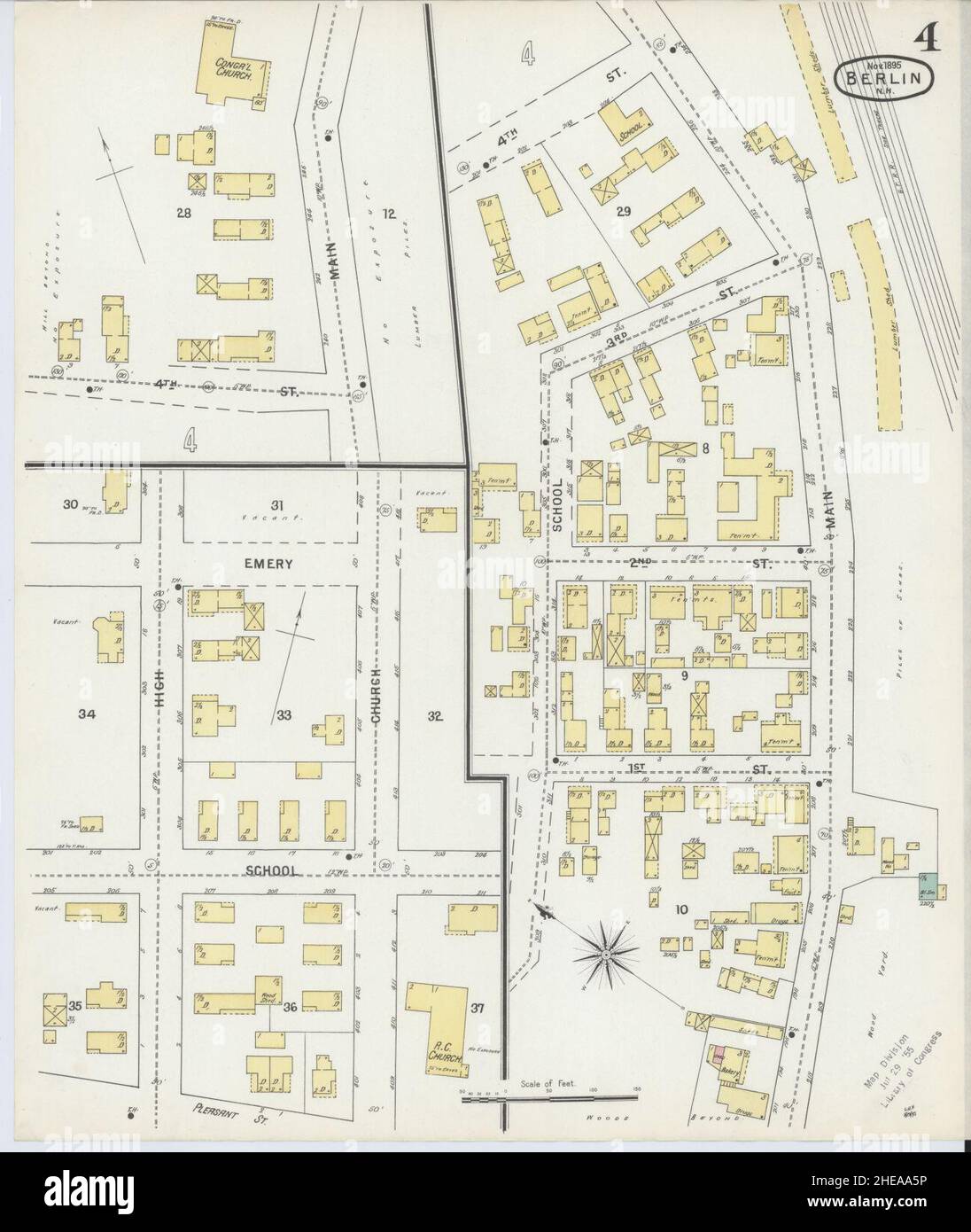 Map of berlin new hampshire hi-res stock photography and images - Alamy