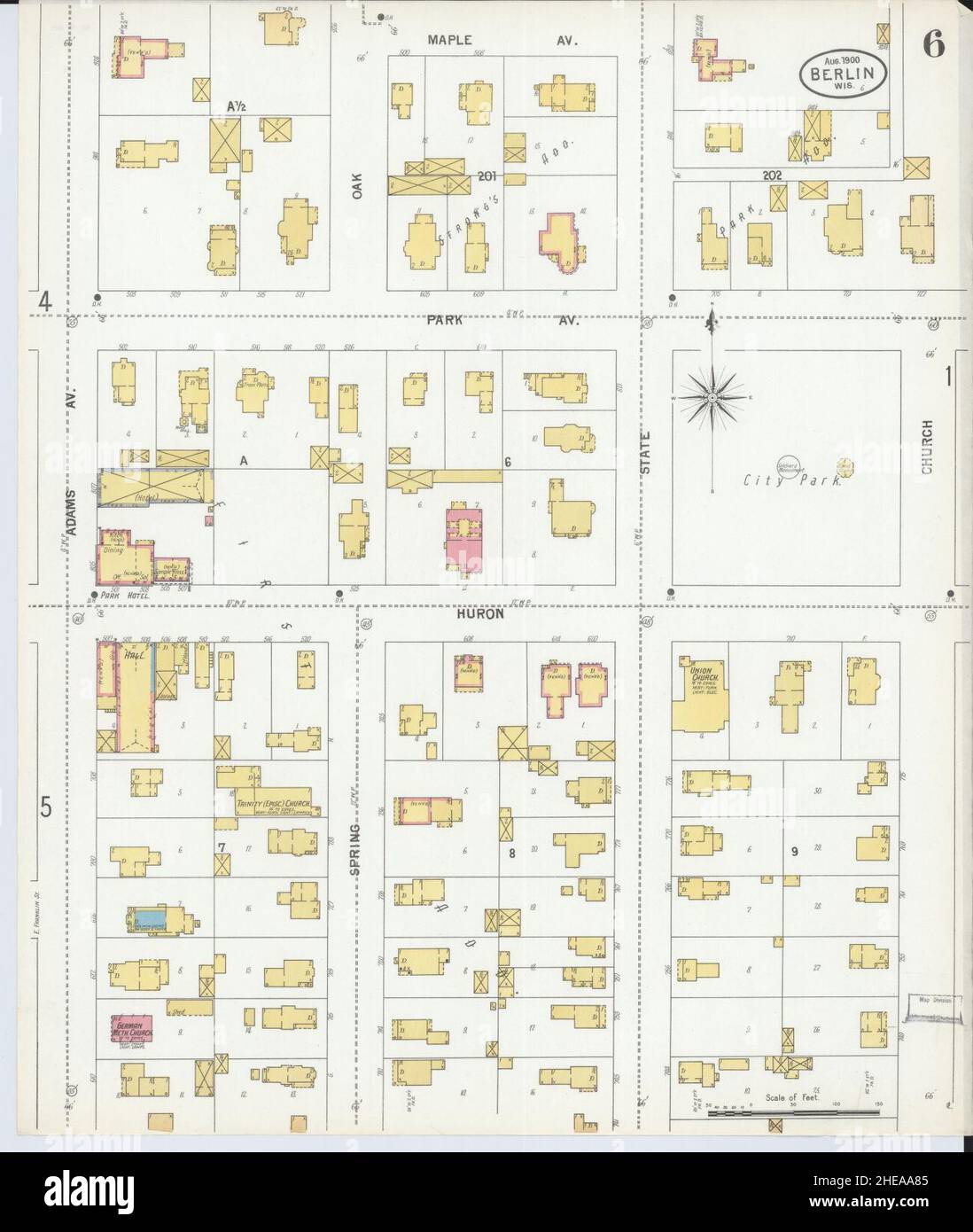 Map of berlin wisconsin hi-res stock photography and images - Alamy