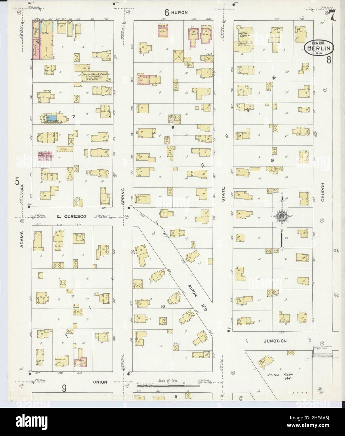 Map of berlin wisconsin hi-res stock photography and images - Alamy