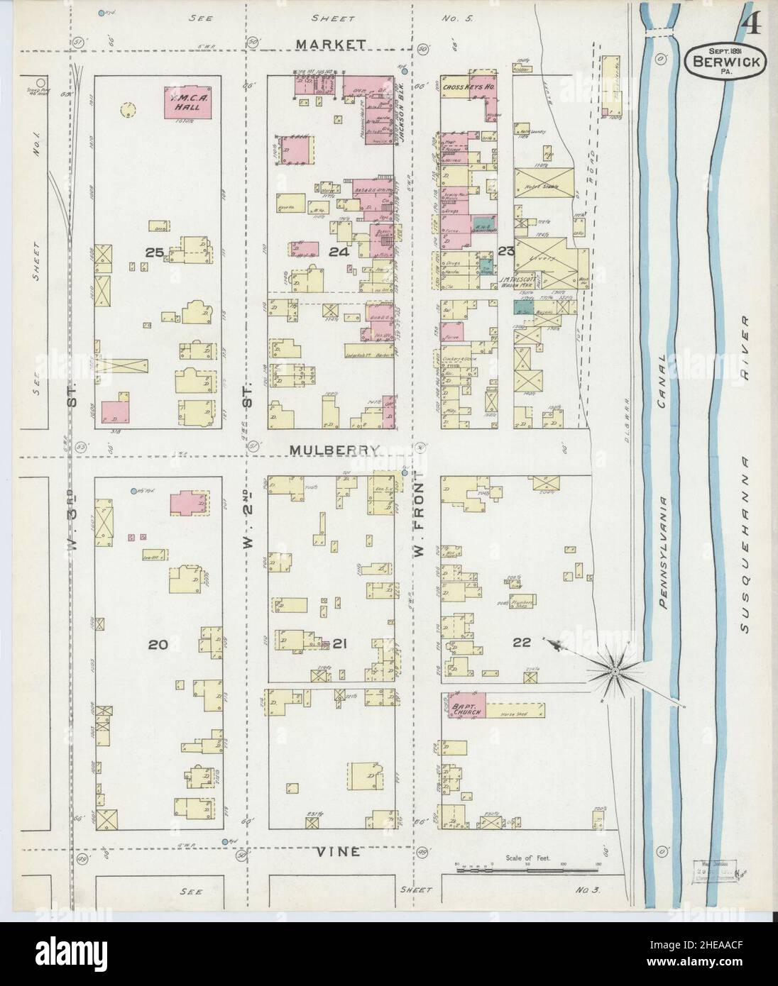 Berwick pennsylvania map hi-res stock photography and images - Alamy