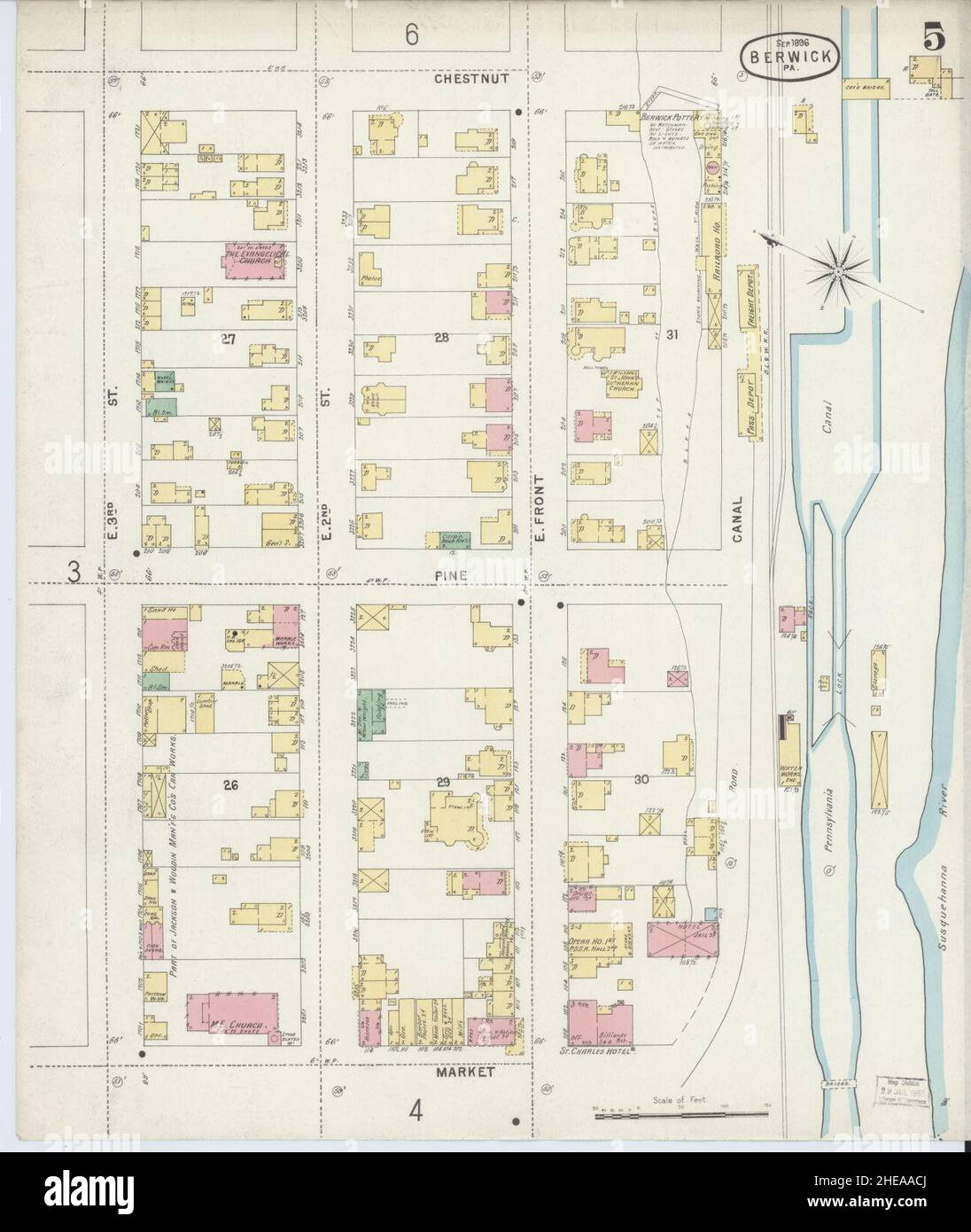 Berwick pennsylvania map hi-res stock photography and images - Alamy