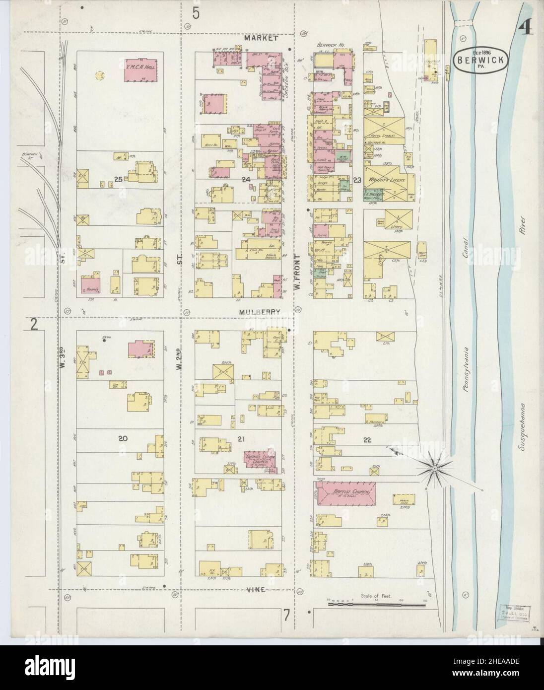 Berwick pennsylvania map hi-res stock photography and images - Alamy