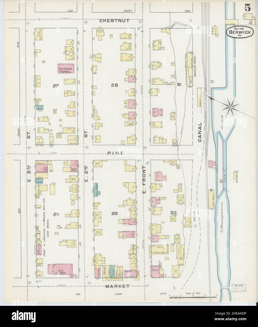 Berwick pennsylvania map hi-res stock photography and images - Alamy