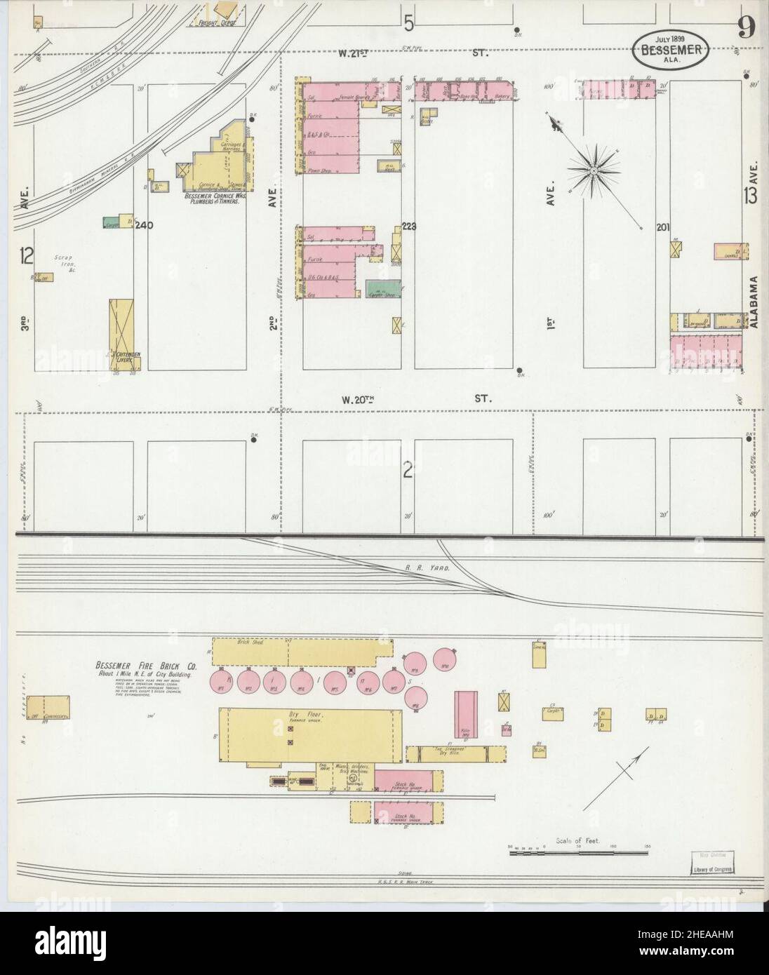 Map of bessemer hi-res stock photography and images - Alamy