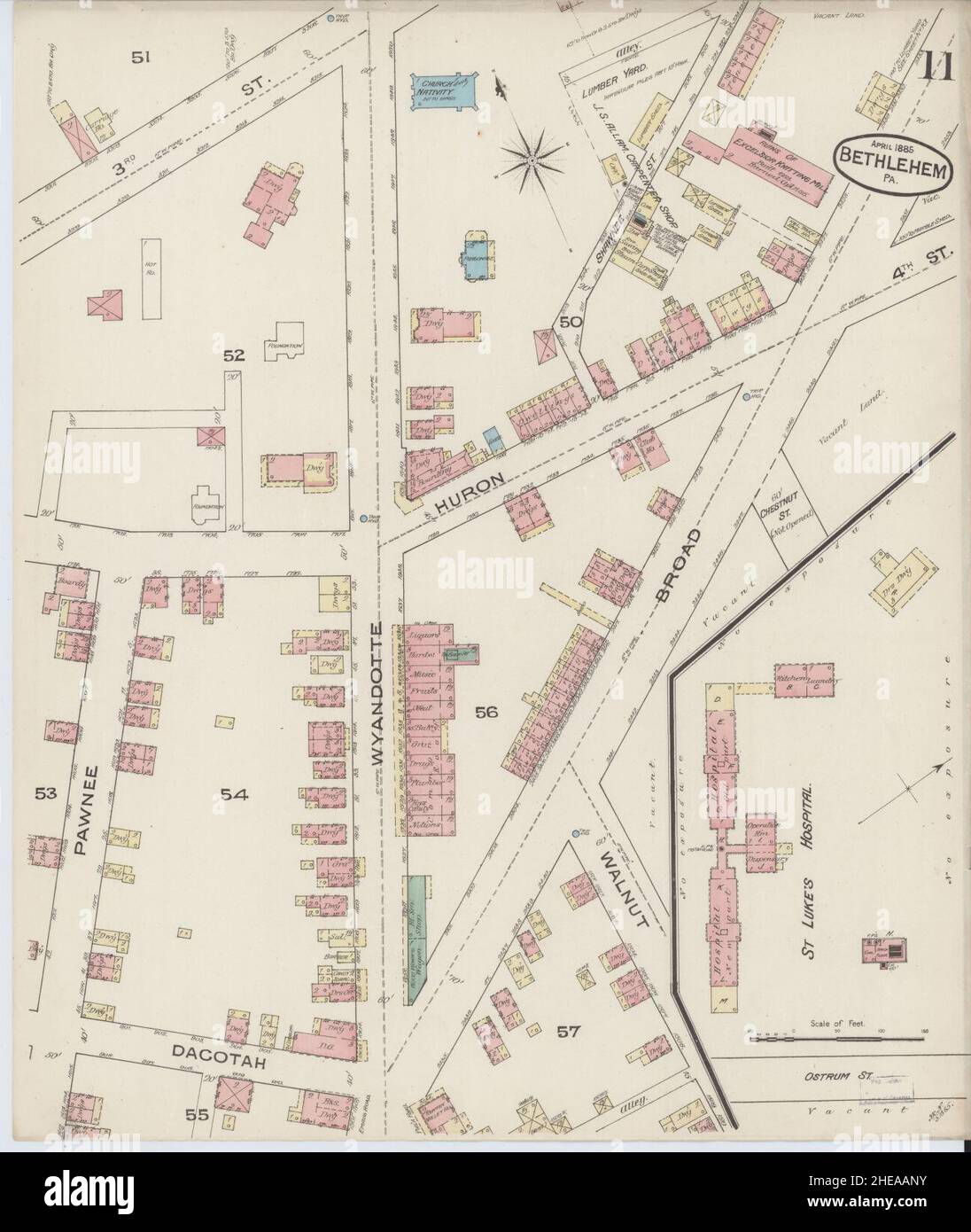 Bethlehem pennsylvania map hi-res stock photography and images - Alamy