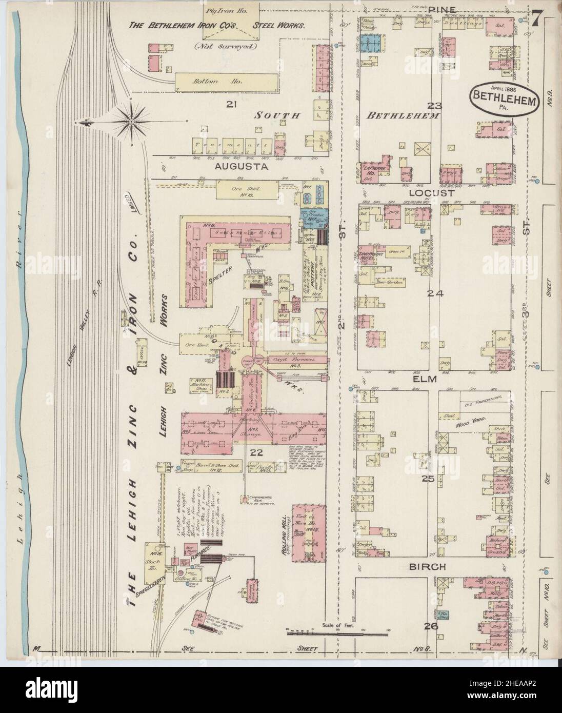 Map of bethlehem pennsylvania hi-res stock photography and images - Alamy